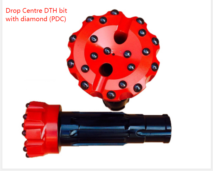 DTH BITS WITH DIAMOND BUTTON BITS 360-165 - DTH AND CASING SYSTEM